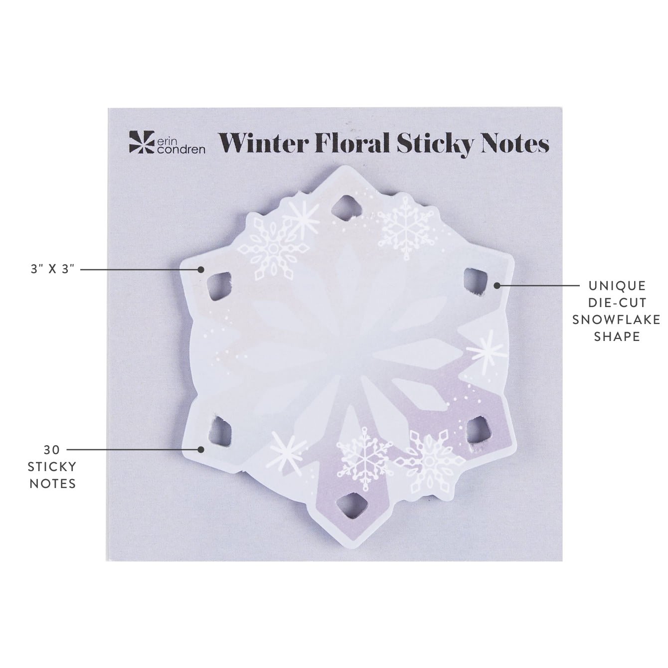 Winter Snowflake Sticky Notes | Erin Condren