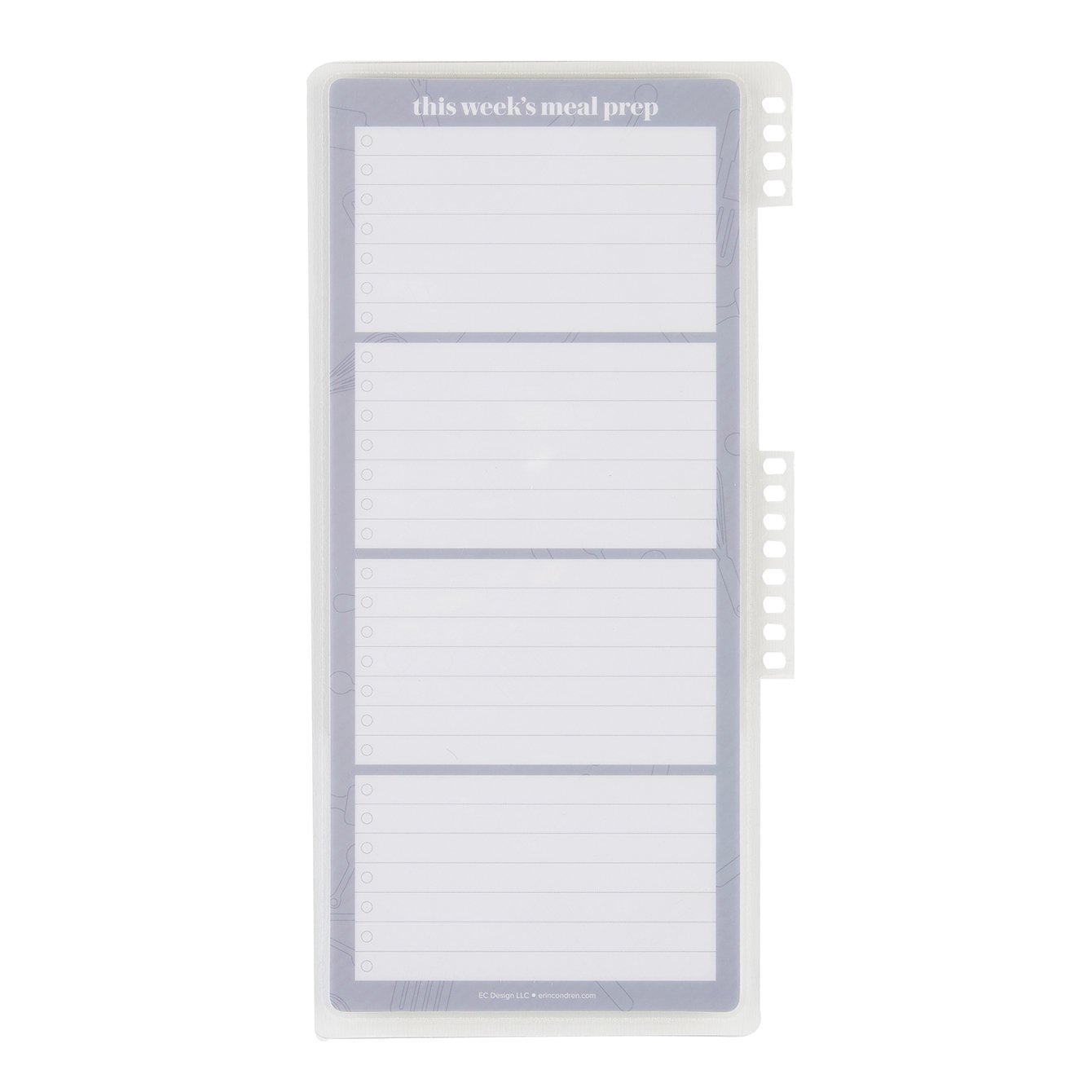 Meal Prep Sticky Note Dashboard | Erin Condren