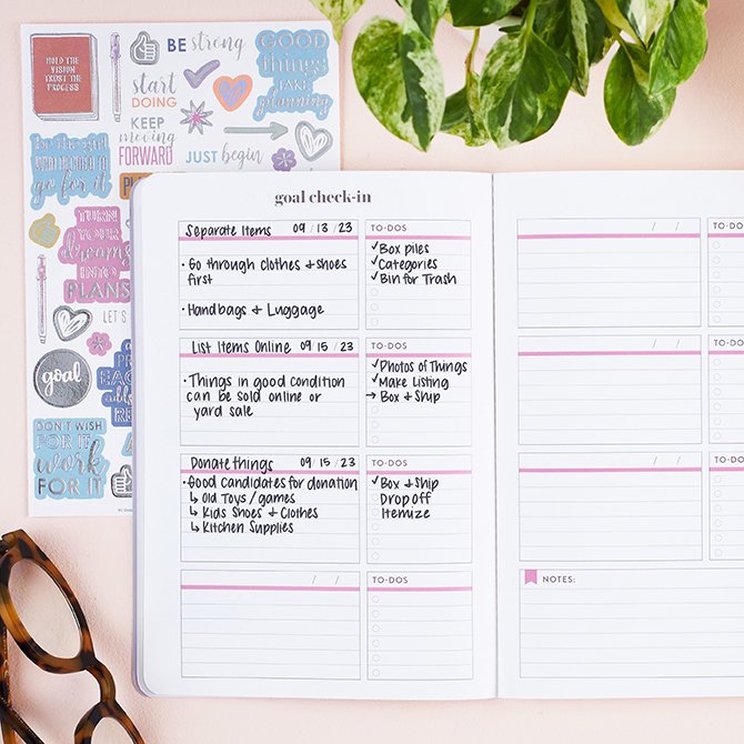 Watercolor Stripes PetitePlanner Goal Setting Journal | Erin Condren