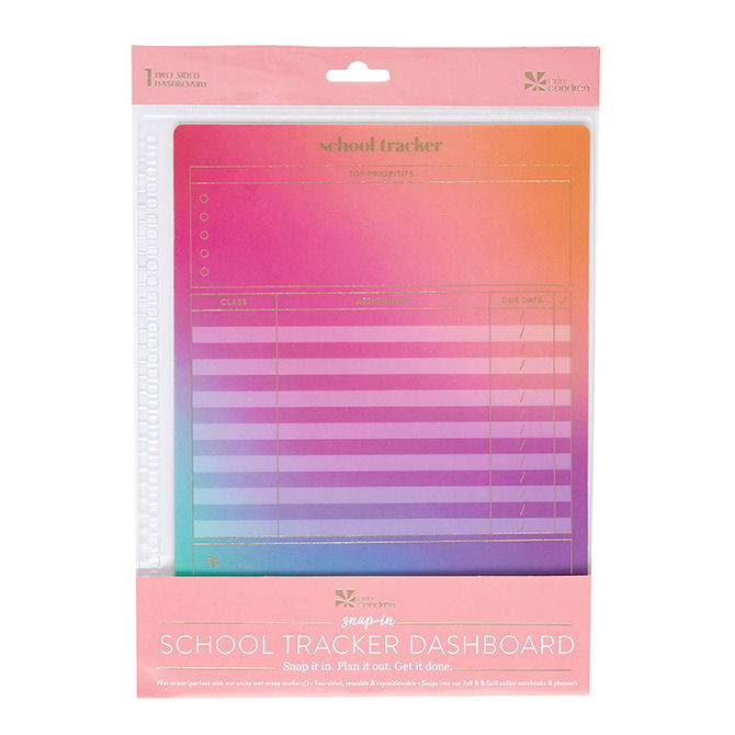 Colorblends Snap-In School Tracker Dashboard | Erin Condren