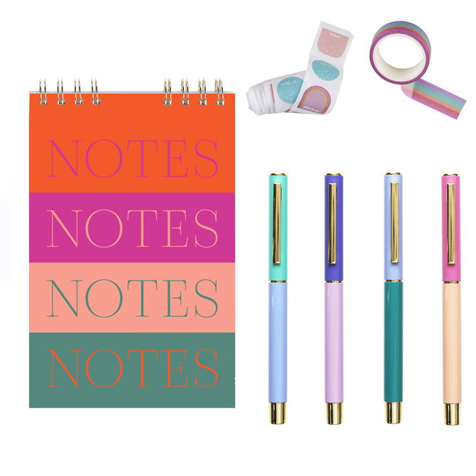 Colorblock Notes Top Spiral Notepad Bundle | Erin Condren