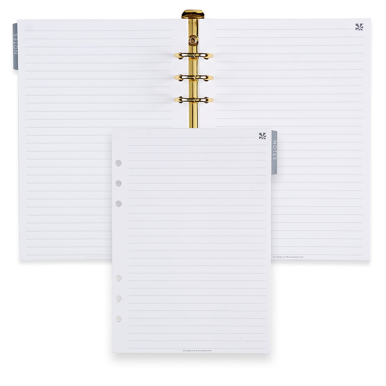 Lined Pages A5 Ring Agenda Inserts | Erin Condren