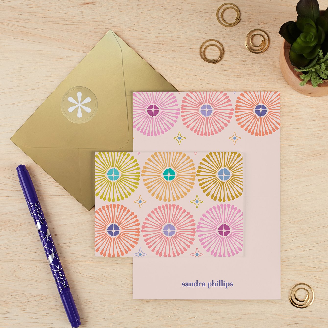Modern Geometric Personalized Stationery | Erin Condren
