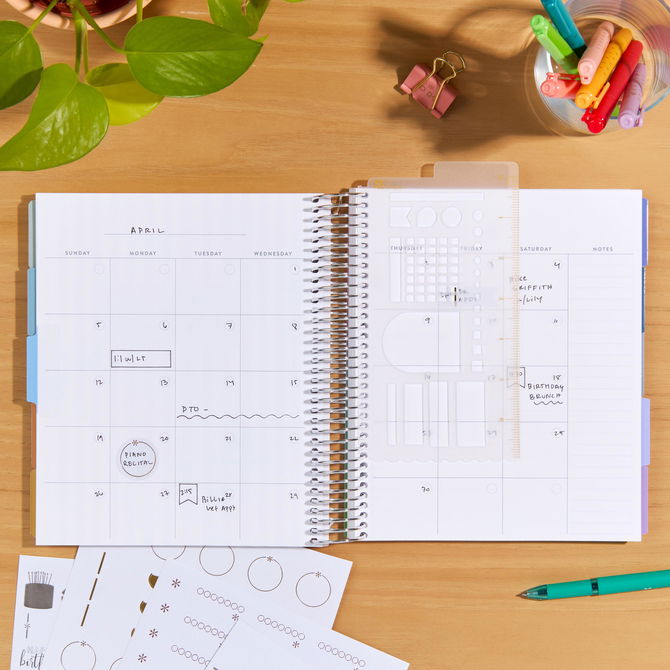 Leopard Monogram Undated Vertical LifePlanner™ | Erin Condren