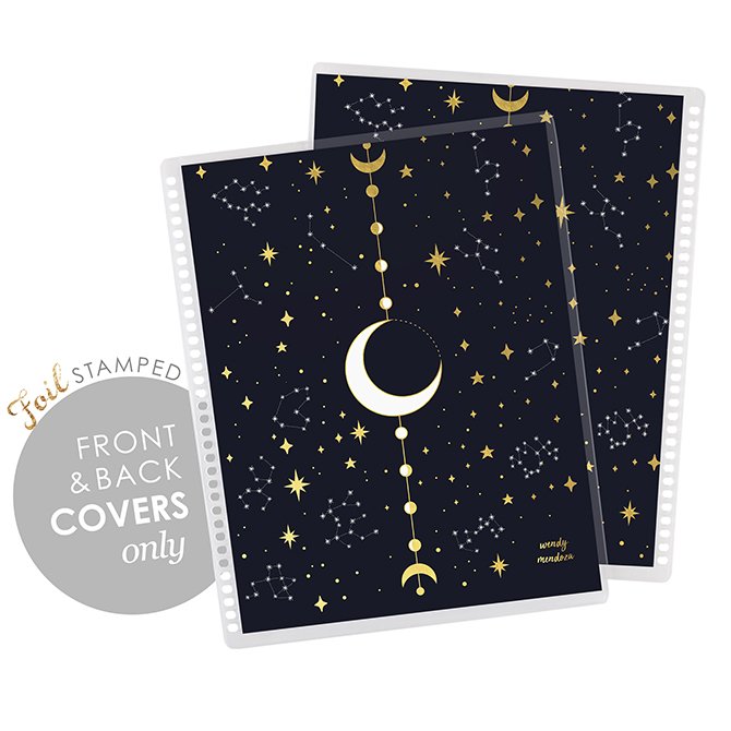 Metallic Moon Phases Covers | Erin Condren