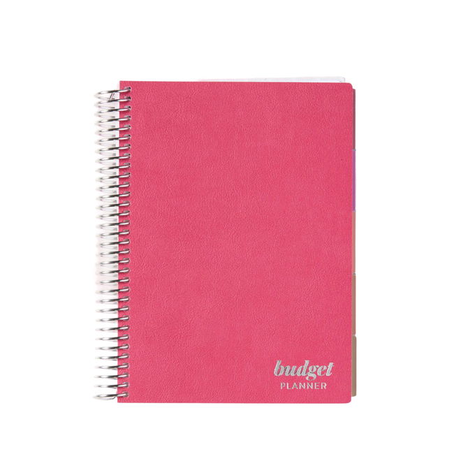 Fuchsia Vegan Leather A5 Budget Planner | Erin Condren