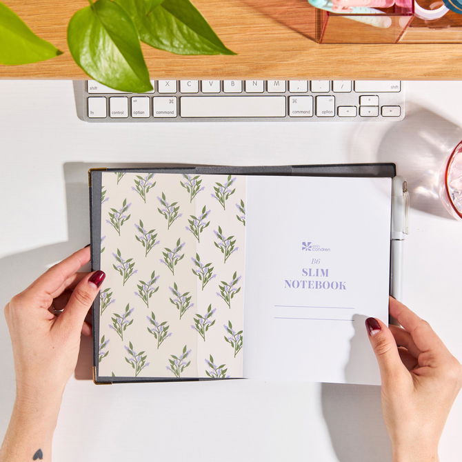 Black Vegan Leather B6 Notebook Cover | Erin Condren