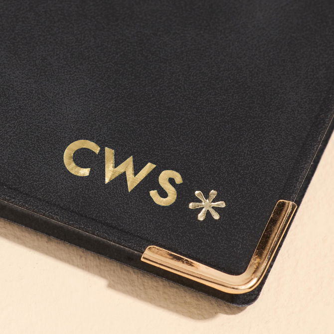 Black Vegan Leather B6 Notebook Cover | Erin Condren