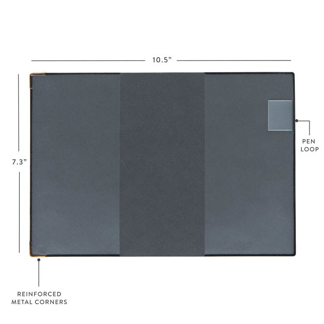 Black Vegan Leather B6 Notebook Cover | Erin Condren