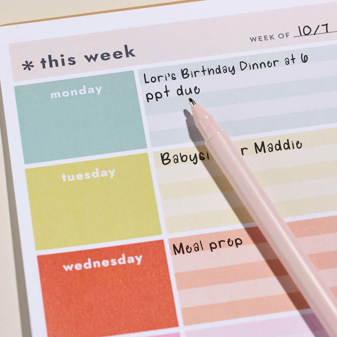 Customizable Weekly Planning Notepad | Erin Condren