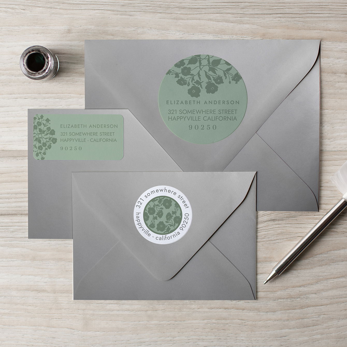 Bouquet Wallpaper Return Address Labels | Erin Condren