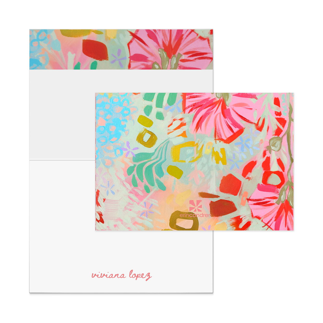 Bold Floral Personalized Stationery | Erin Condren