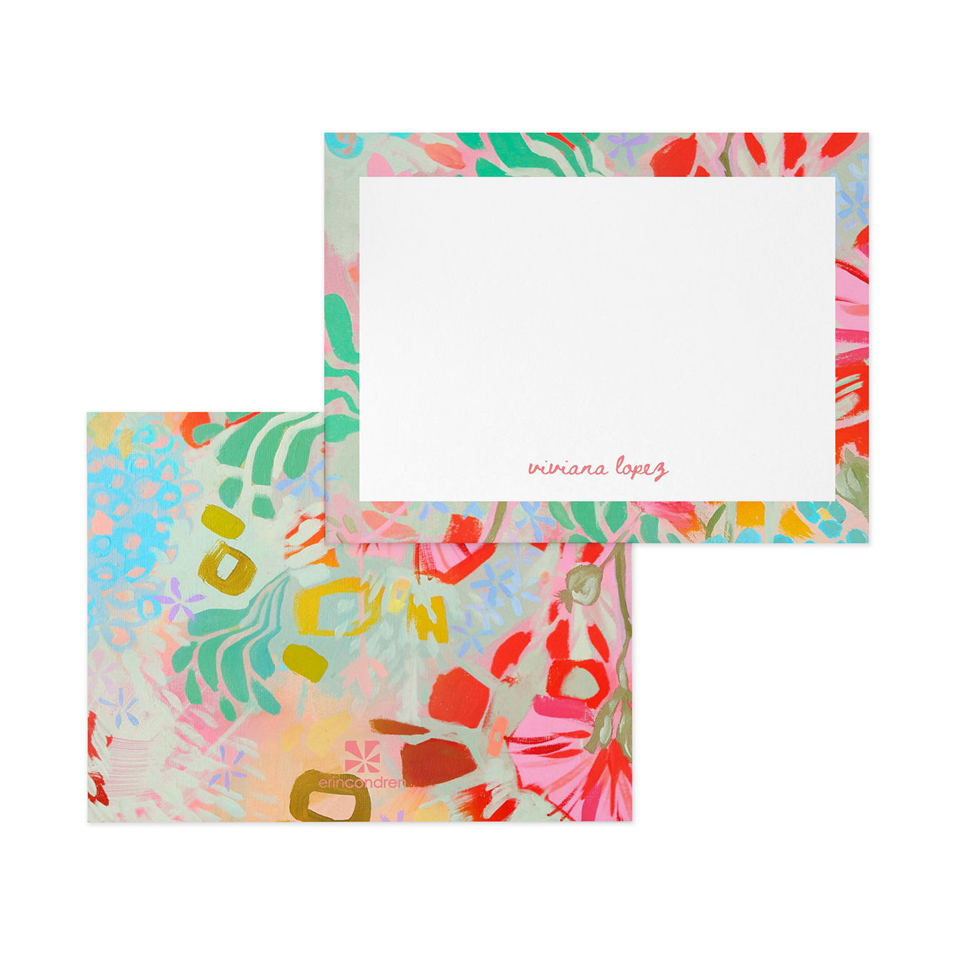 Bold Floral Personalized Stationery | Erin Condren