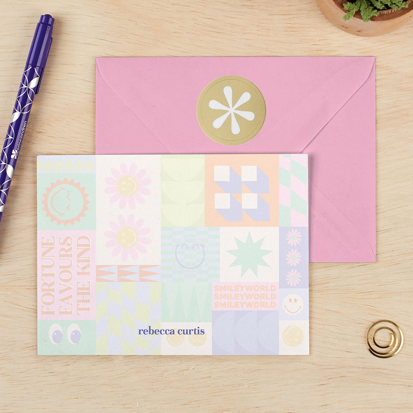 SmileyWorld® Icon Personalized Stationery | Erin Condren