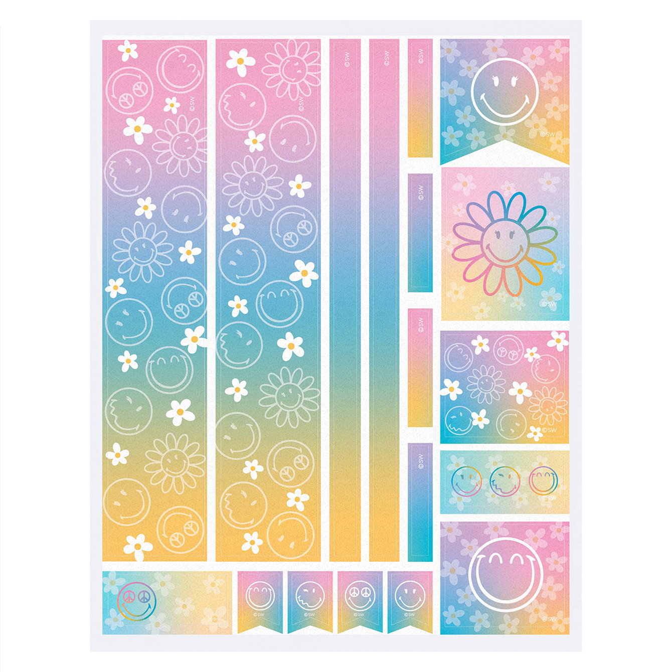 SmileyWorld® Daisies Sticker Sheet | Erin Condren