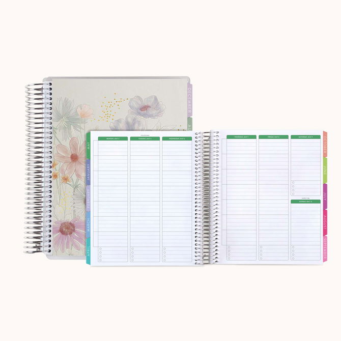 Metallic Wildflowers Academic Planner | Erin Condren