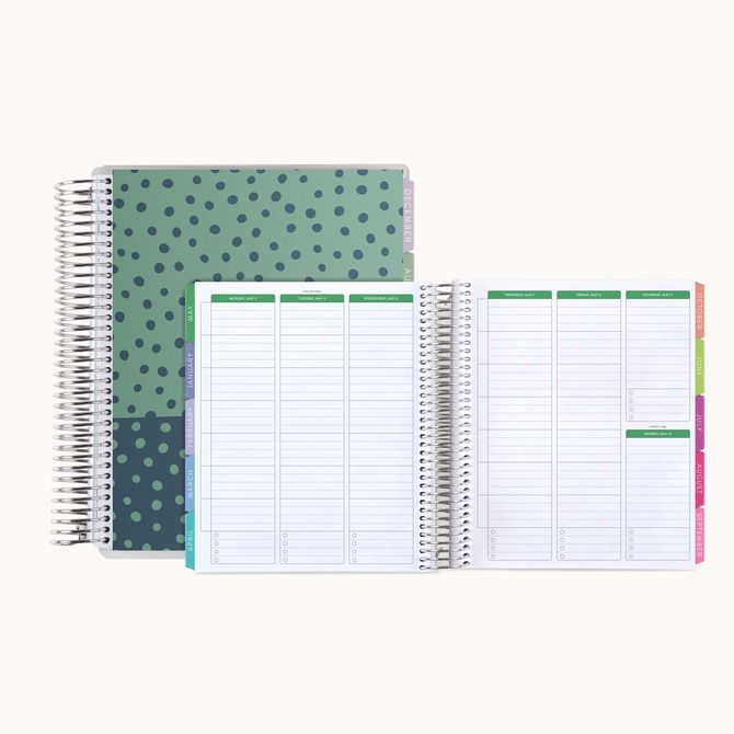 Color Block Polka Dots Academic Planner | Erin Condren