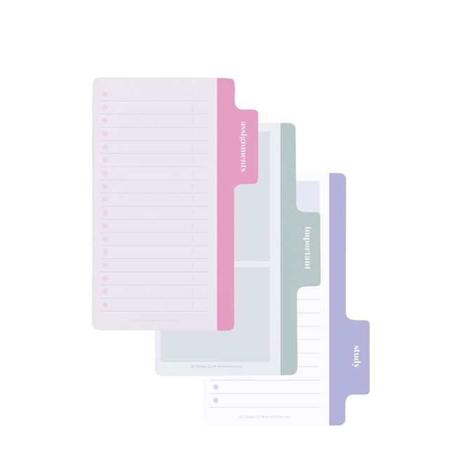 Student Tabbed Sticky Notes 3-Pack | Erin Condren