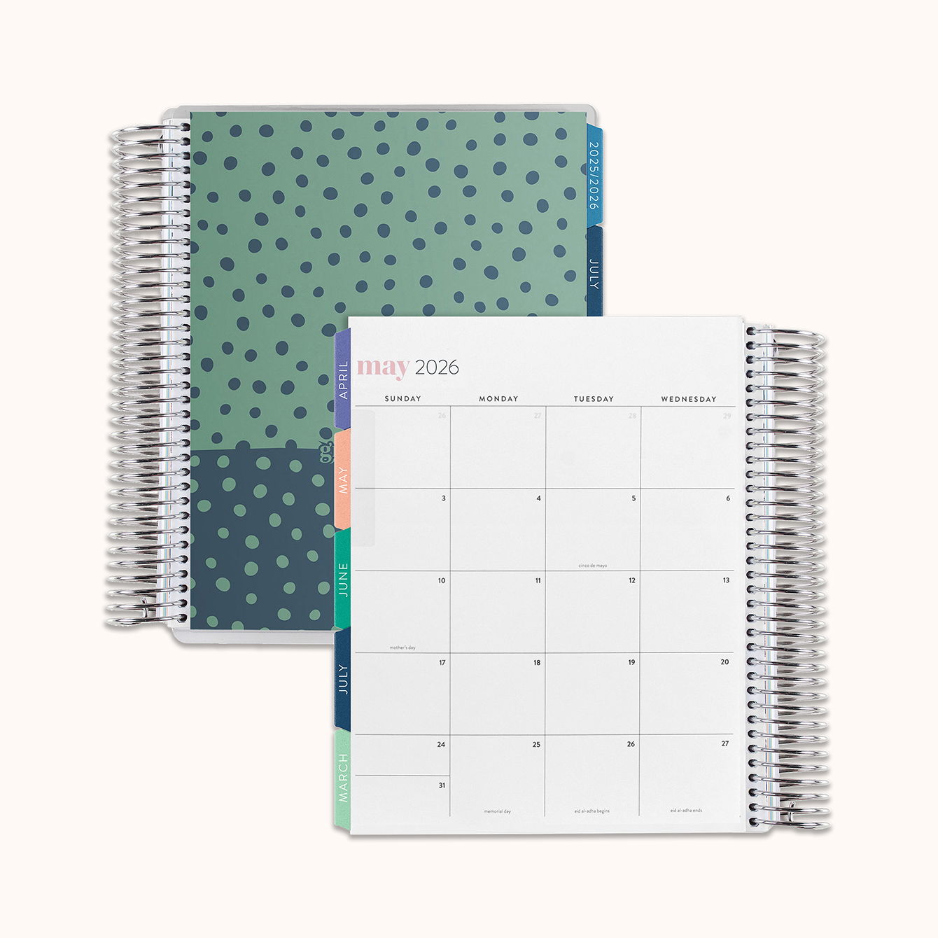 Color Block Polka Dots Monthly Planner | Erin Condren