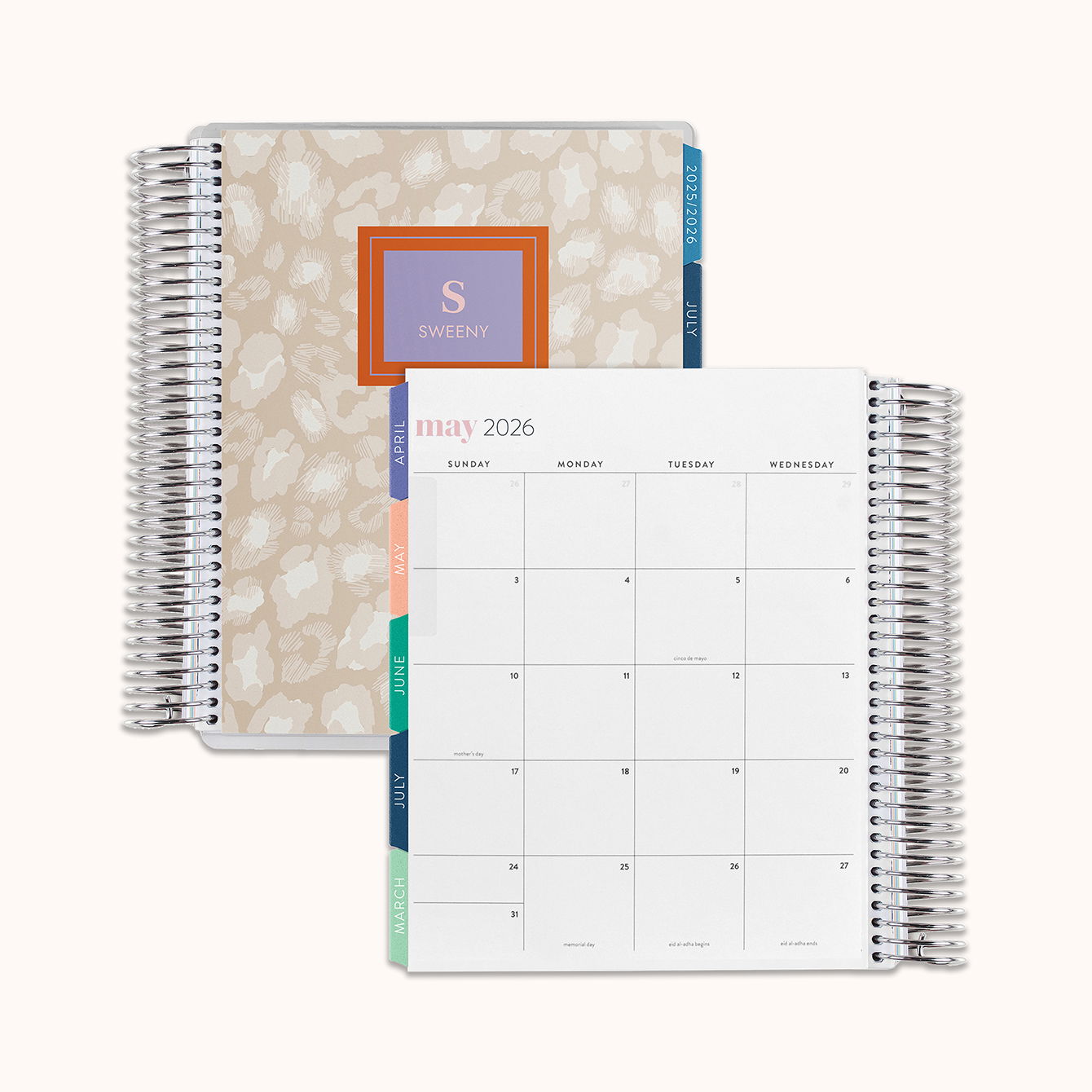 Leopard Monogram Monthly Planner | Erin Condren