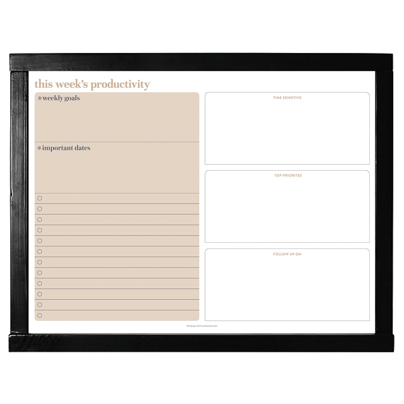 Productivity Wall Organization Center | Erin Condren