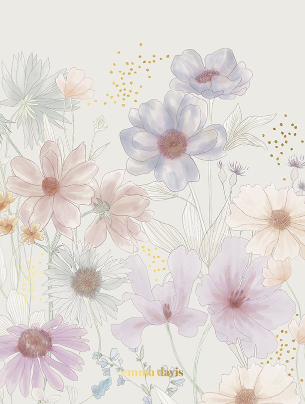 Metallic Wildflowers Teacher Lesson Planner | Erin Condren