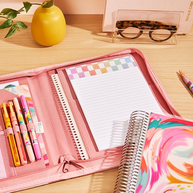 Bold Blooms Quote Premium Zip Folio | Erin Condren