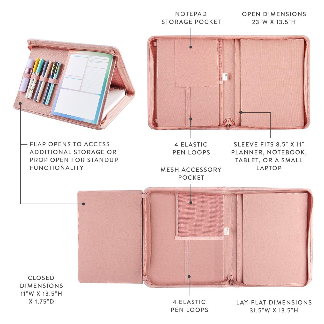 Large Wildflowers Stand Up Folio | Erin Condren