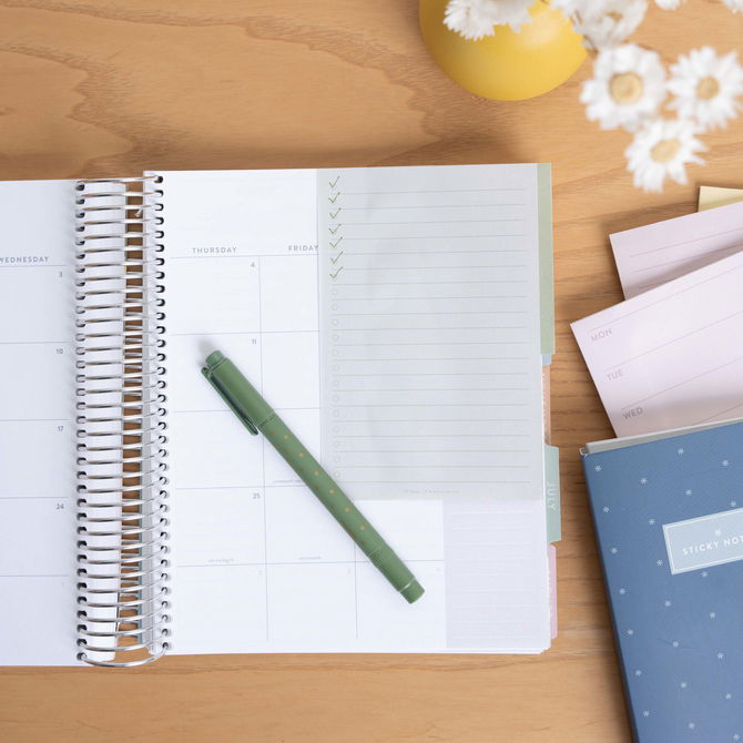 Earth Tones Functional Tabbed Sticky Notes Booklet | Erin Condren