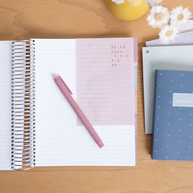 Earth Tones Functional Tabbed Sticky Notes Booklet | Erin Condren