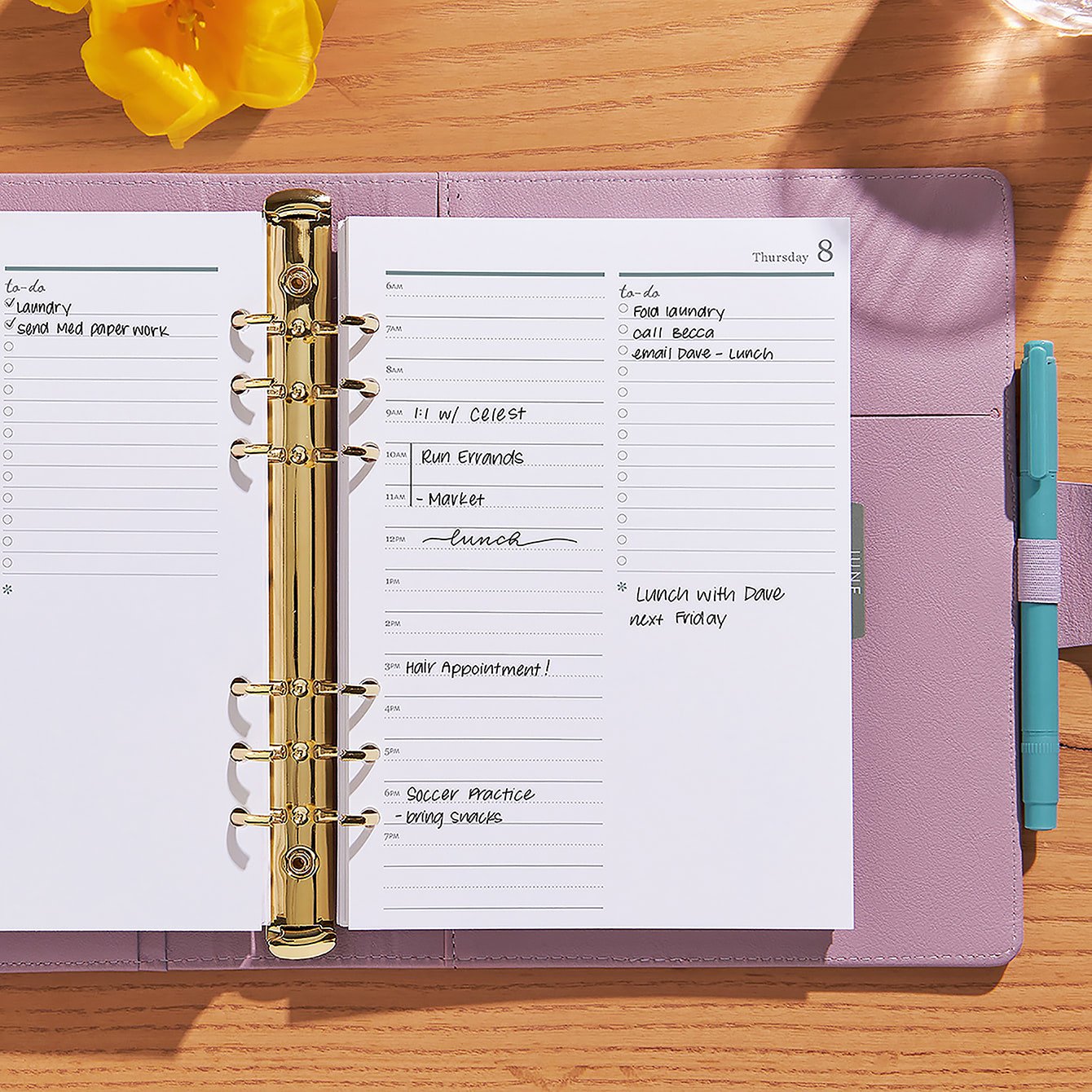 A5 Daily Planning Ring Agenda Inserts | Ring Agenda