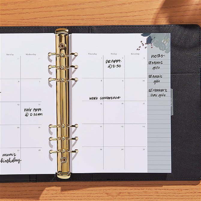 A5 Daily Planning Ring Agenda Inserts | Ring Agenda