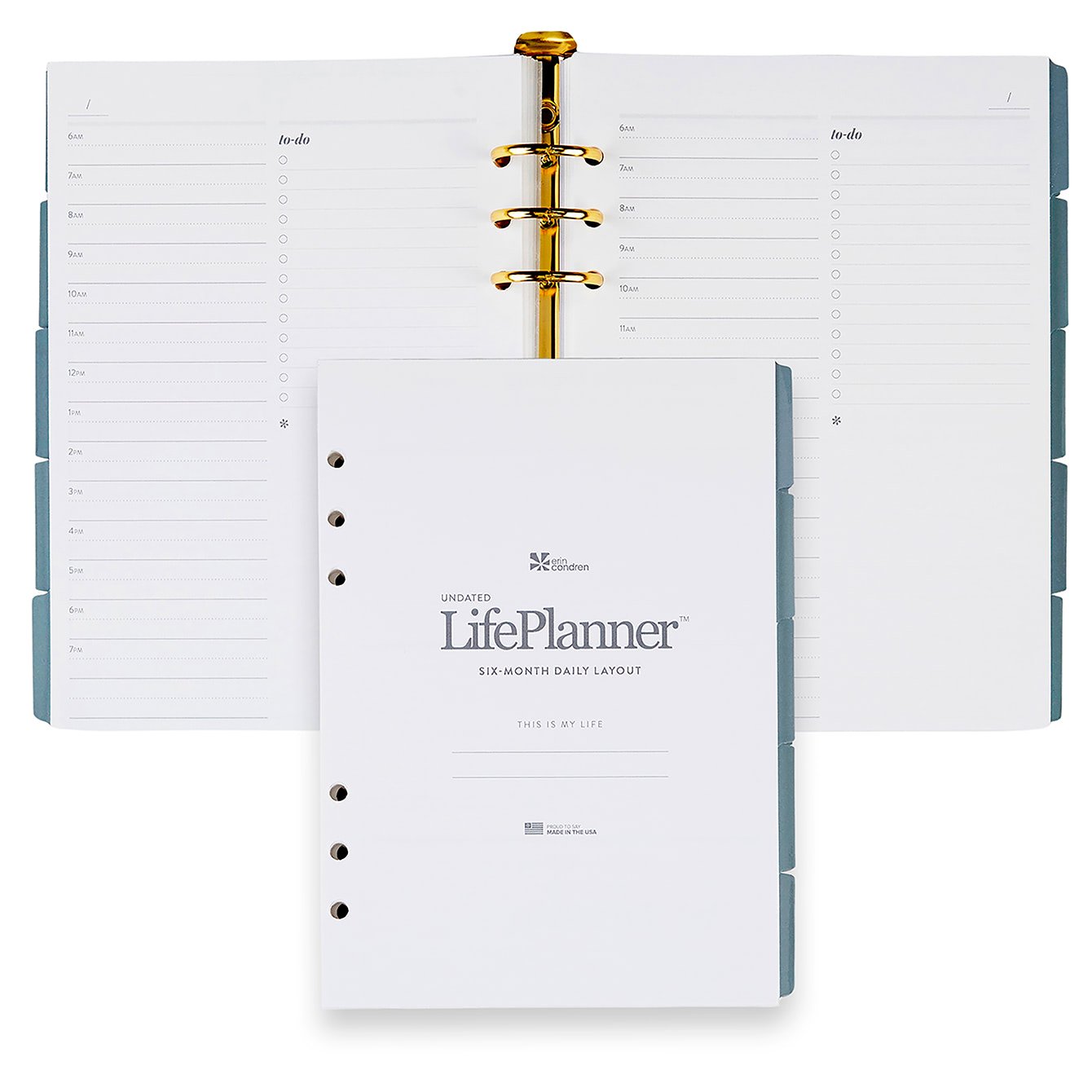A5 Undated Daily Planning Ring Agenda Inserts - Daily Planner Refills ...