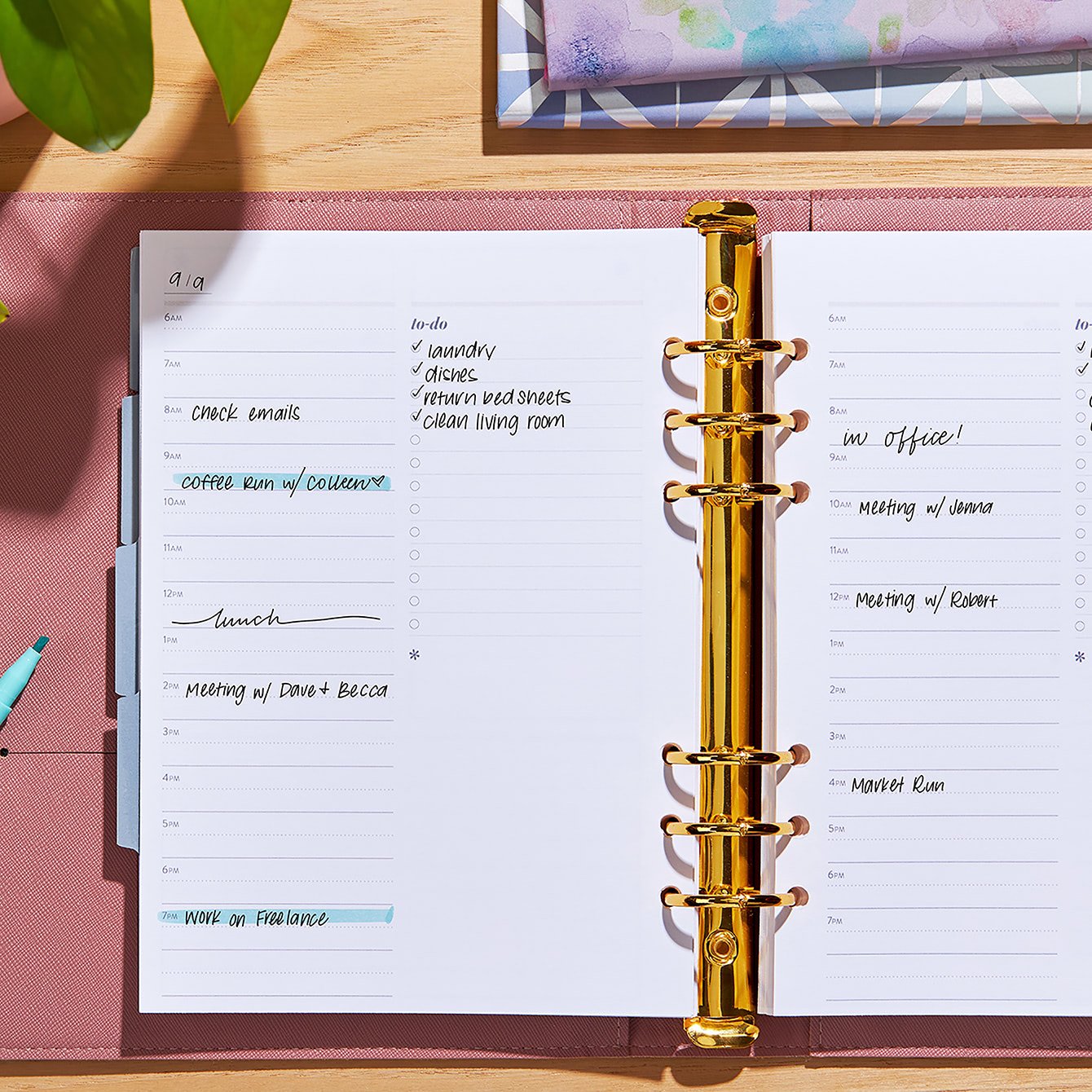 A5 Undated Daily Planning Ring Agenda Inserts - Daily Planner Refills ...