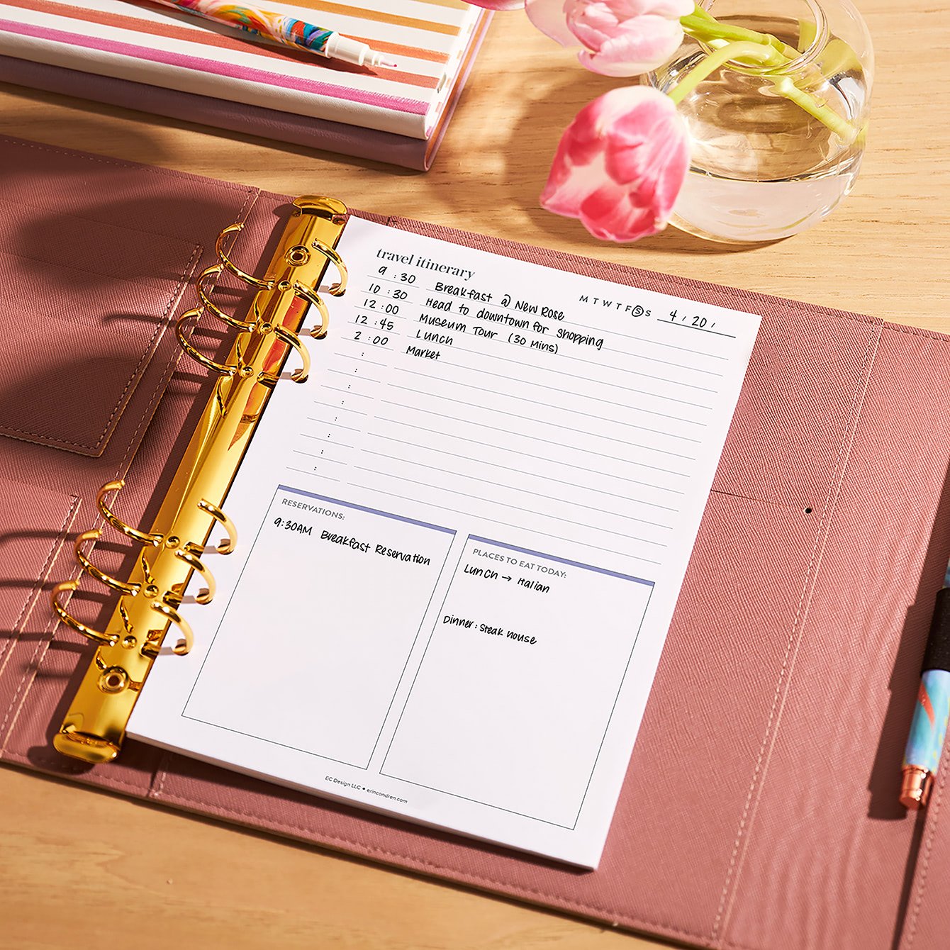 Travel A5 Ring Agenda Inserts | Erin Condren