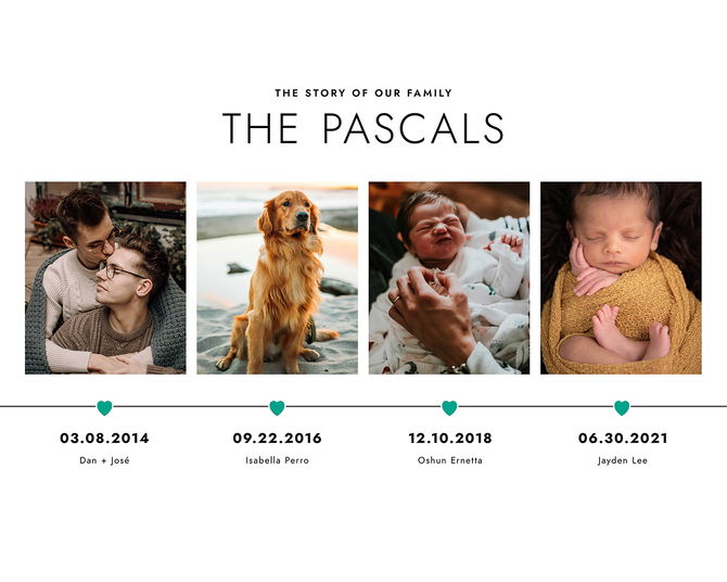 Timeline Collage Landscape Framed Photo | Custom Wall Art - Erin Condren