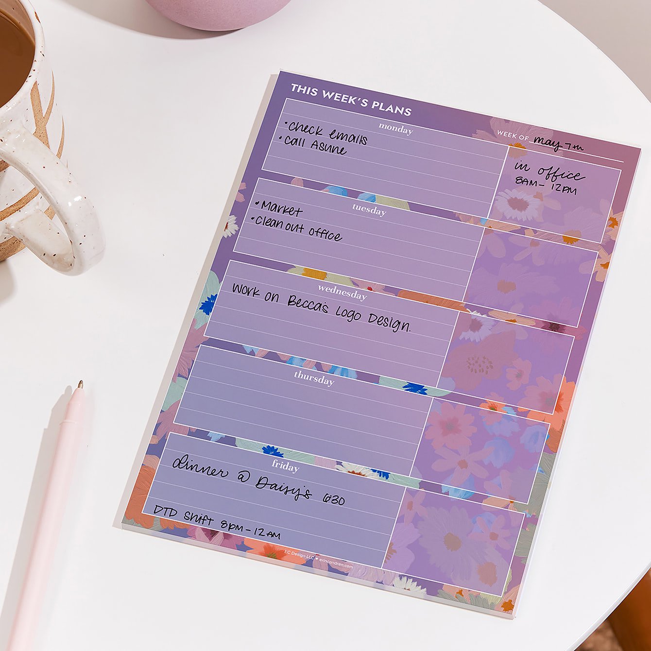 Customizable Weekly Planning Notepad | Erin Condren