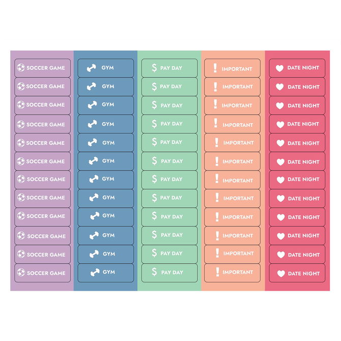 Colorful Customizable Event Stickers | Erin Condren