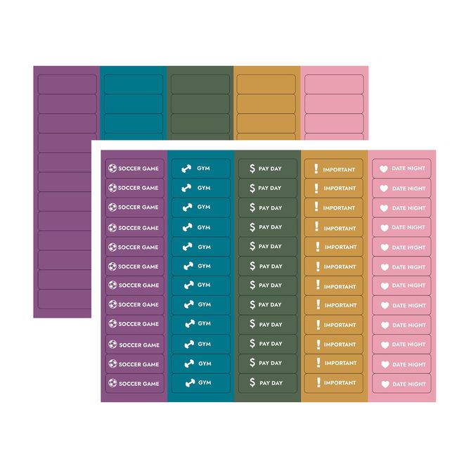 Colorful Customizable Event Stickers | Erin Condren