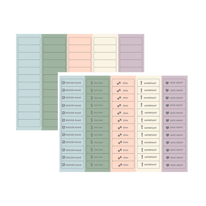 Pastel Customizable Event Stickers | Erin Condren