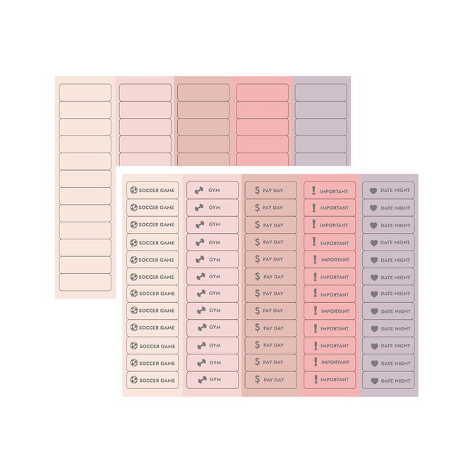 Pastel Customizable Event Stickers | Erin Condren