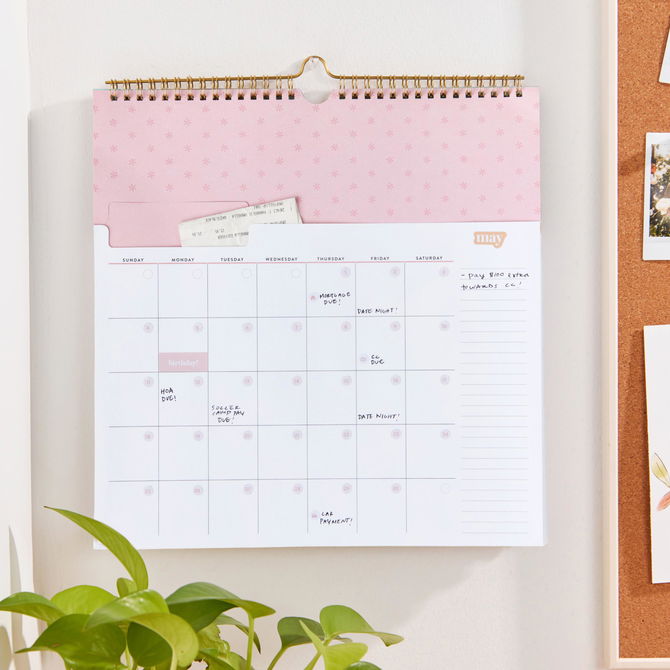 Undated Monthly File Folders Calendar | Erin Condren