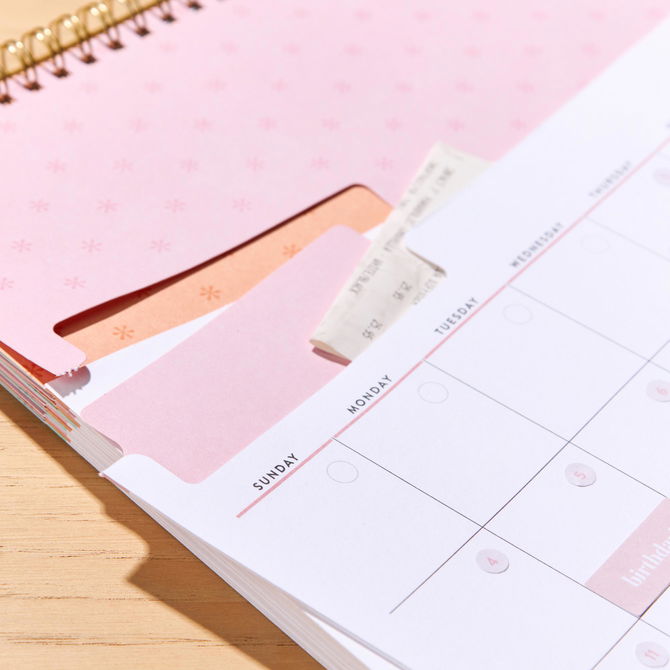 Undated Monthly File Folders Calendar | Erin Condren