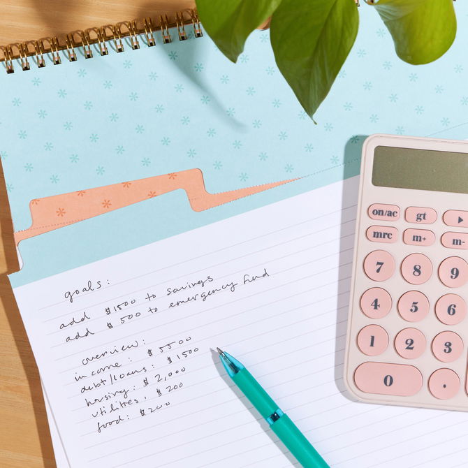 Undated Monthly File Folders Calendar | Erin Condren