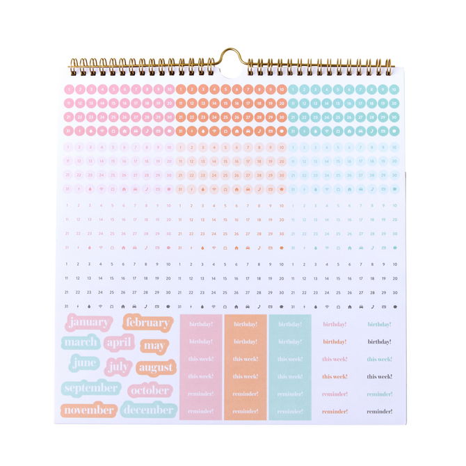Undated Monthly File Folders Calendar | Erin Condren
