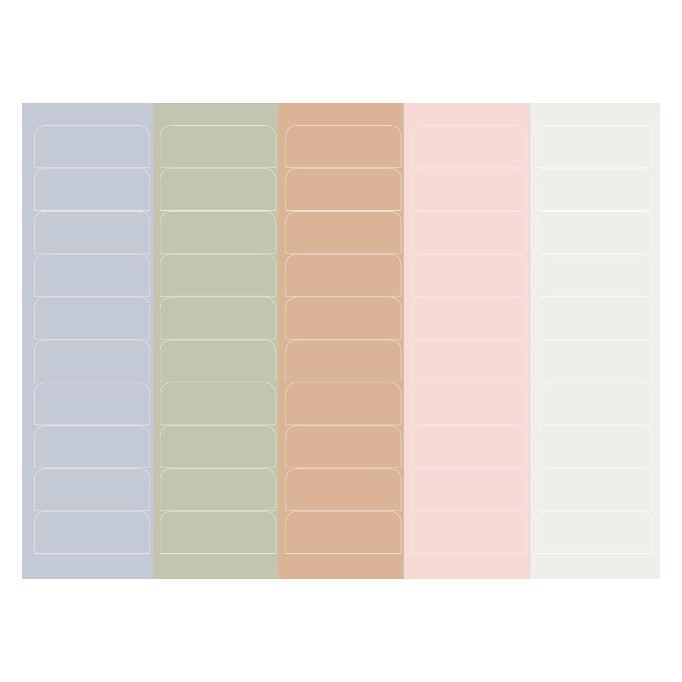 Pastel Vertical Customizable Subject Stickers | Erin Condren
