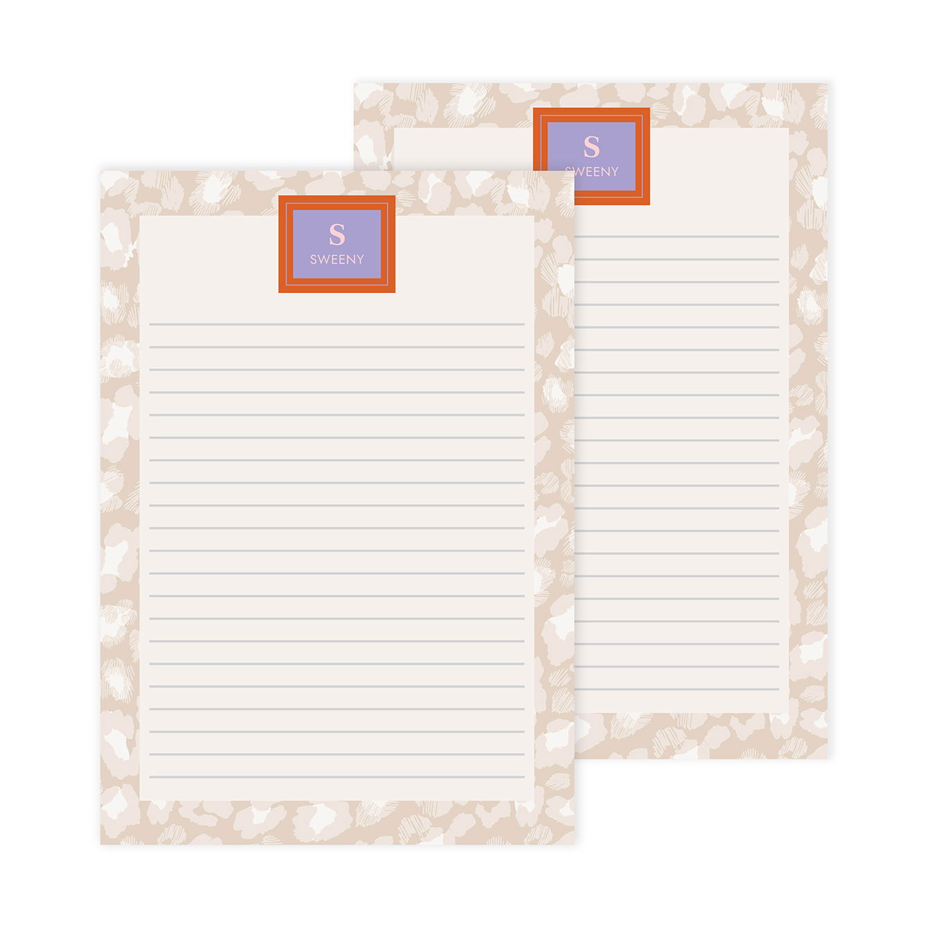 Leopard Monogram Notepad 2pk | Erin Condren