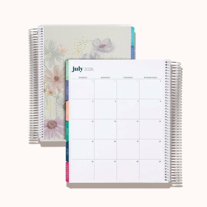 Metallic Wildflowers Teacher Lesson Planner | Erin Condren