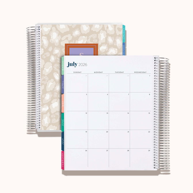 Leopard Monogram Teacher Lesson Planner | Erin Condren