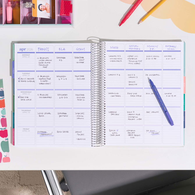 Gilded Bows Teacher Lesson Planner | Erin Condren